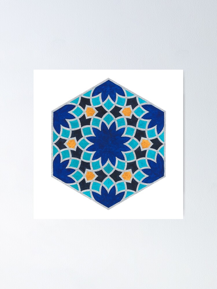 "Twelvefold Biomorphic Islamic Pattern" Poster for Sale by Lieve ...