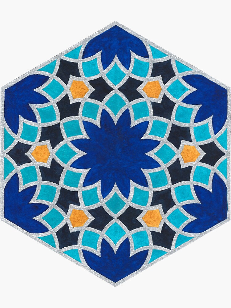 "Twelvefold Biomorphic Islamic Pattern" Sticker for Sale by ...