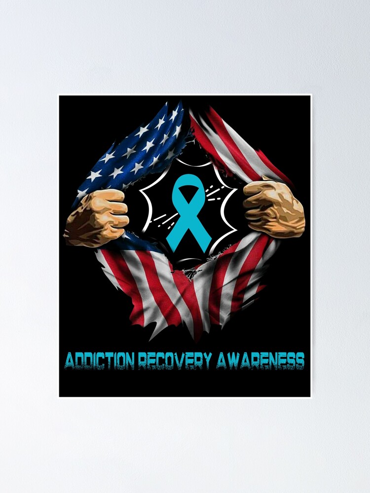 "Addiction Recovery Awareness American Flag" Poster by ArangoaStore ...