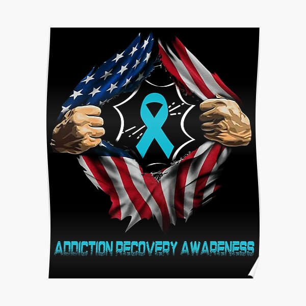 "Addiction Recovery Awareness American Flag" Poster by ArangoaStore ...