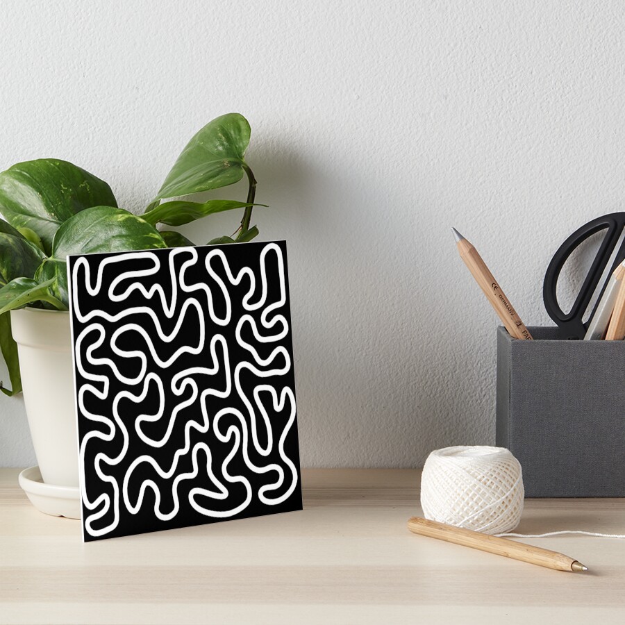 "Abstract #4 Black and White Modern Contemporary Pop Art Maze " Art ...