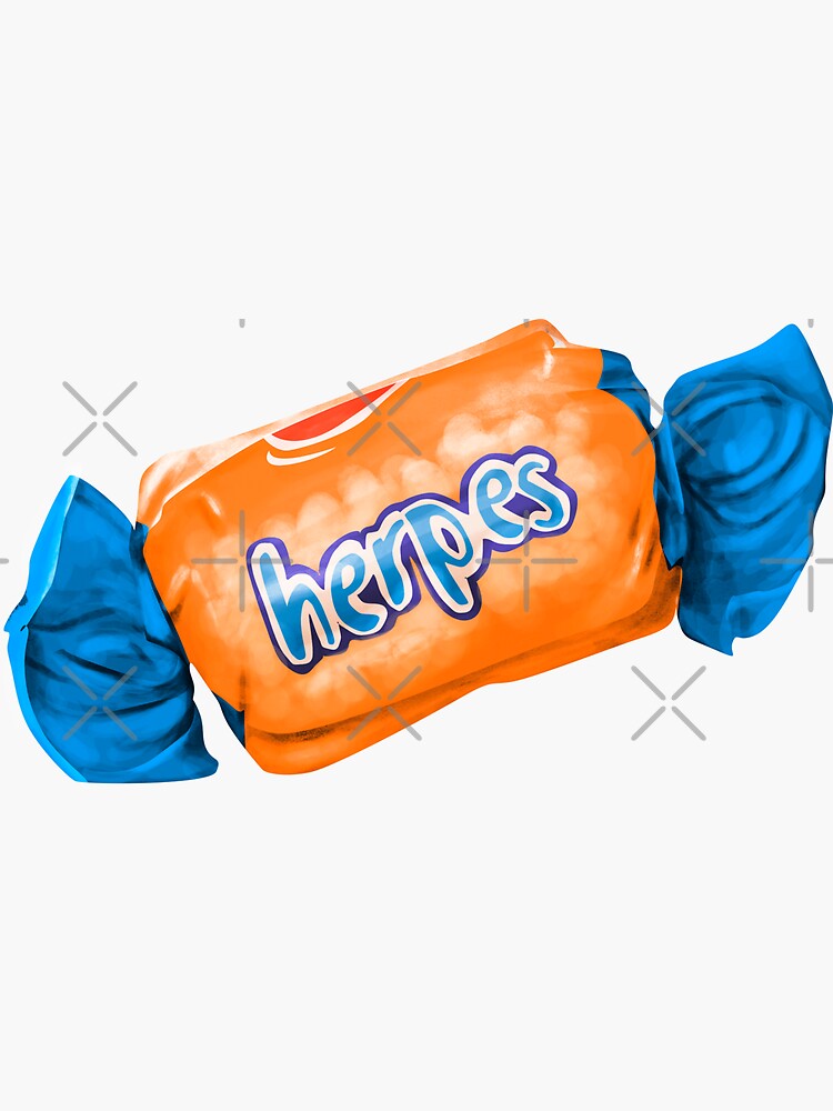 "Herpes (Sherbies Candy)" Sticker for Sale by kaylareay | Redbubble