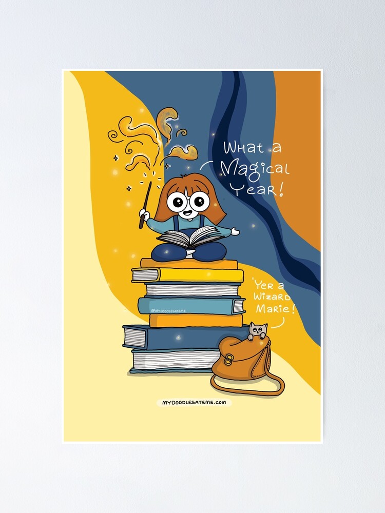 Póster «Qué año mágico para leer: eres un mago» de mydoodlesateme ...