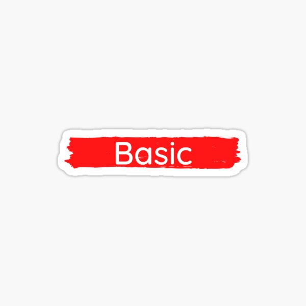 "Basic" Sticker for Sale by FroggyFella | Redbubble