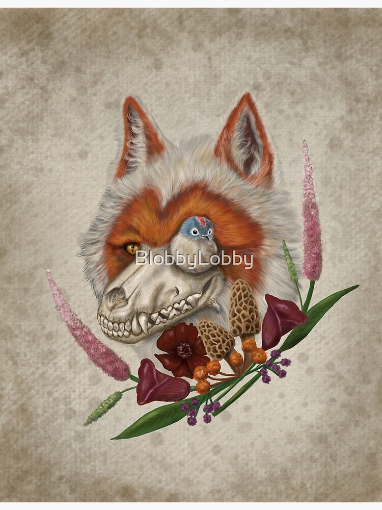 "undead fox" Poster by BlobbyLobby | Redbubble