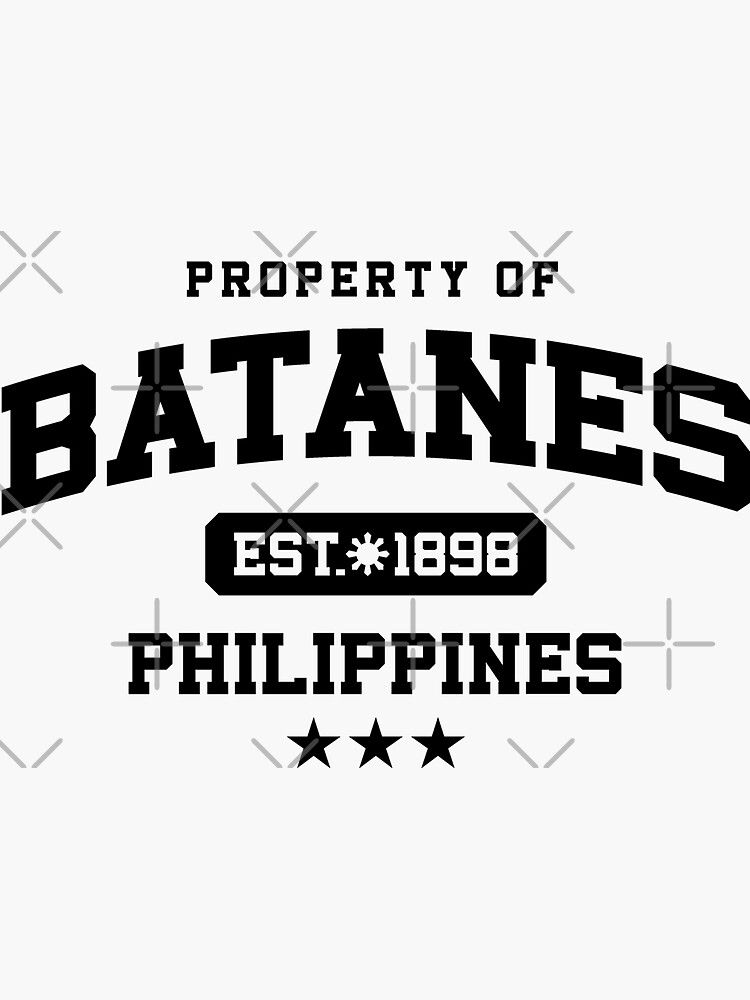 "Batanes - Varsity Style - Property of Philippines - Shirt" Sticker for ...