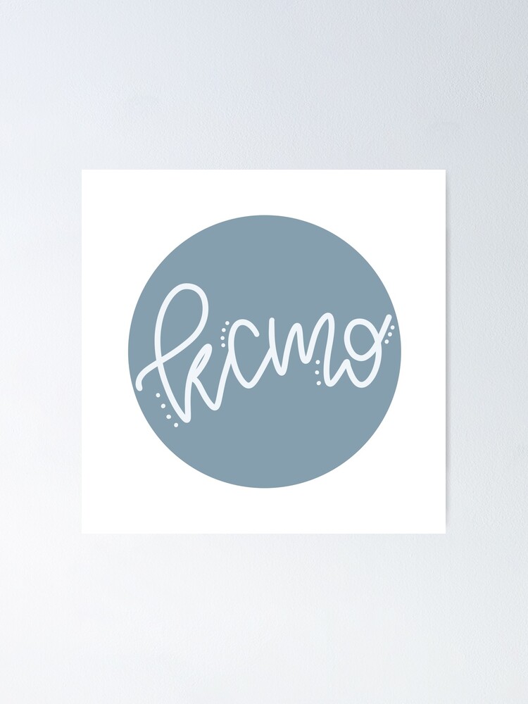 "KCMO, Kansas City, MO Cursive Hand-lettered Design" Poster for Sale by ...