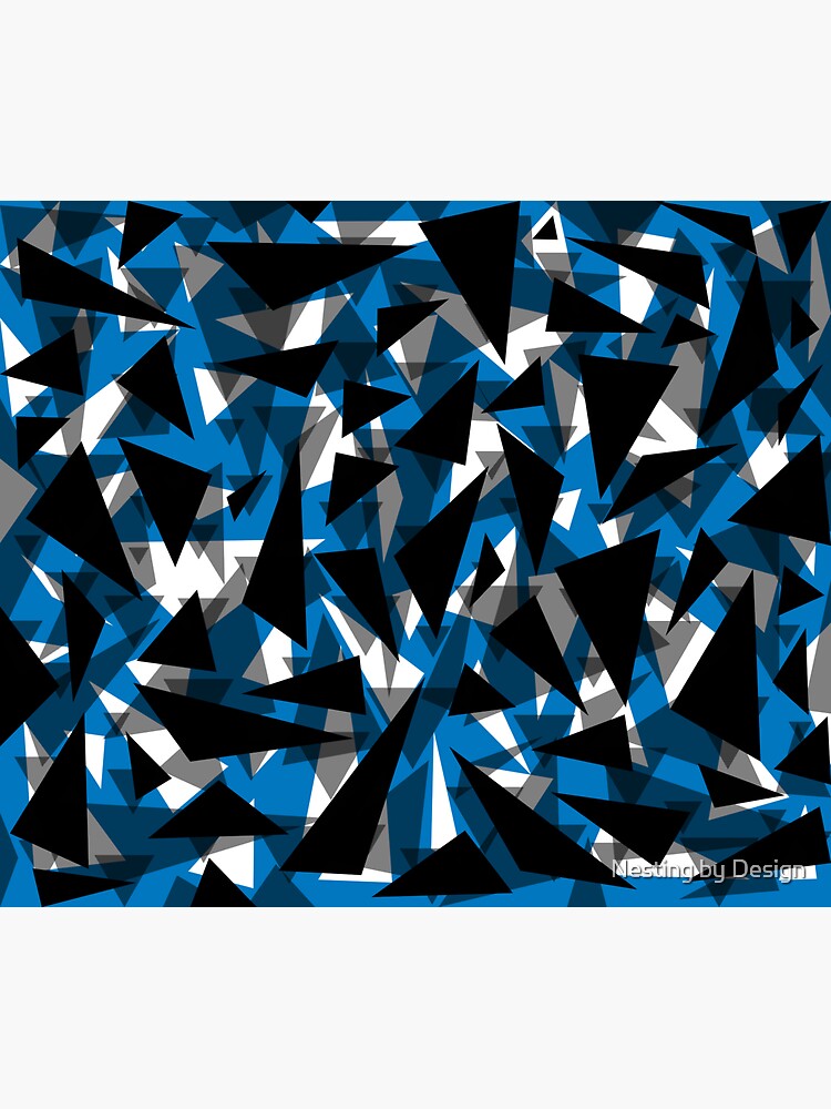 "Digital Camo Triangle Print | Ocean Boat Blue Camouflage" Sticker for ...