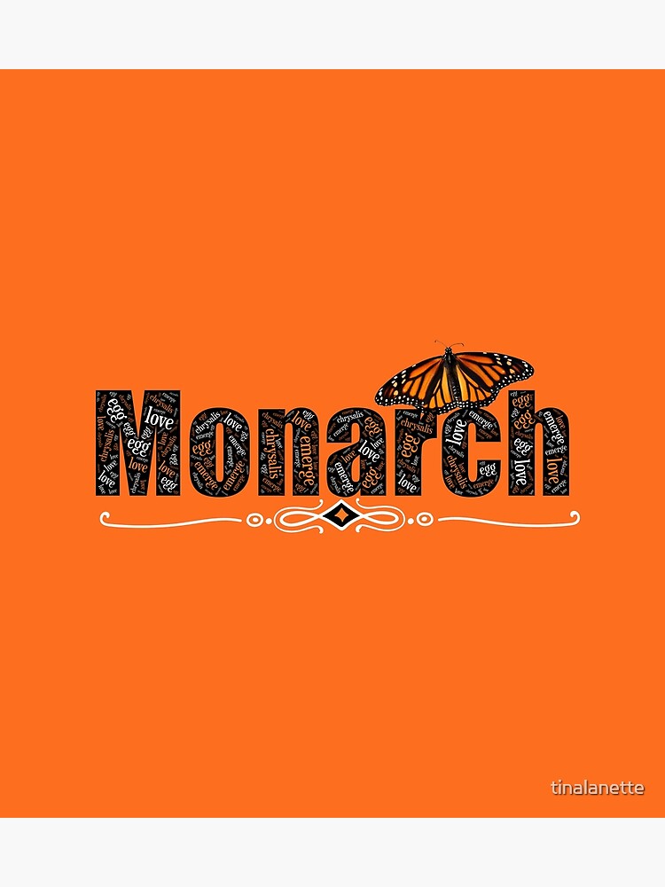 "Monarch Butterfly Word Art" Poster for Sale by tinalanette | Redbubble