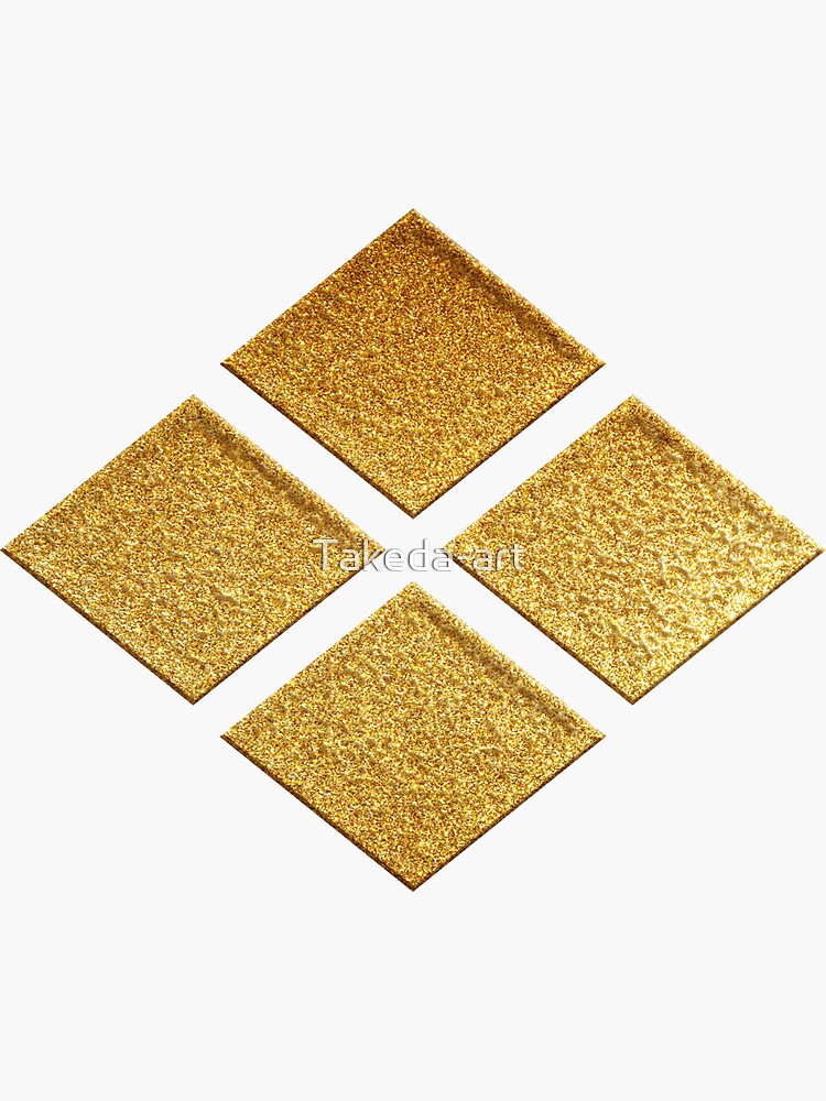"Takeda Bishi Kamon in Gold Seal " Sticker for Sale by Takeda-art ...