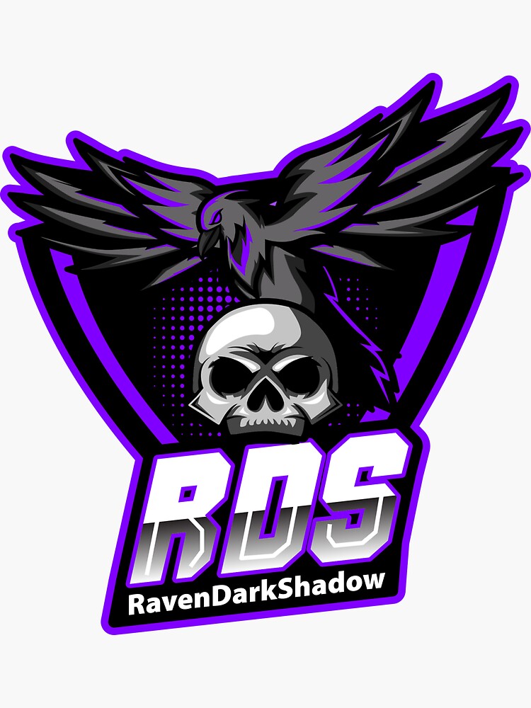 "RDS Streamer Logo Merch" Sticker by RavenDarkShadow | Redbubble
