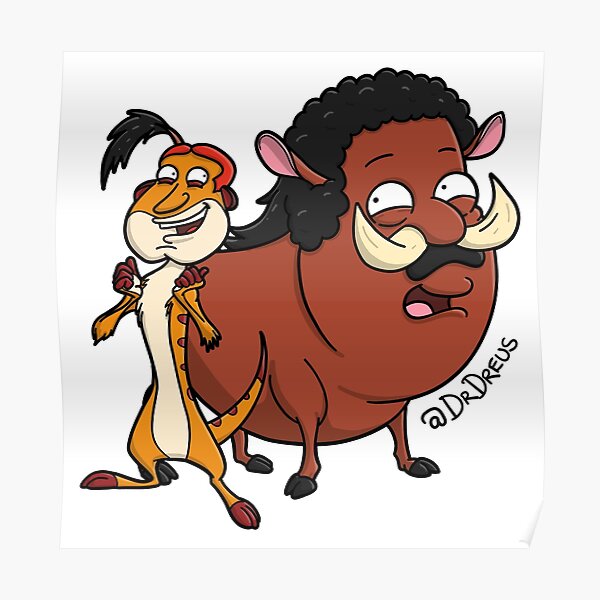 "Timon & Pumbaa X Cleveland & Quagmire" Poster for Sale by ...