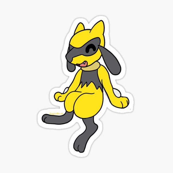 "Travel Companion Riolu (Shiny)" Sticker for Sale by RapidBrush | Redbubble
