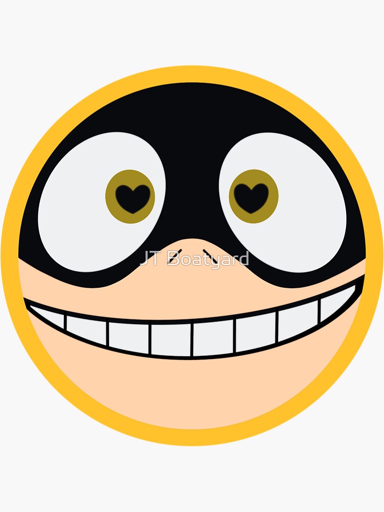 "Smiley Heart Eyes Fat Gum" Sticker by jtboatyard | Redbubble