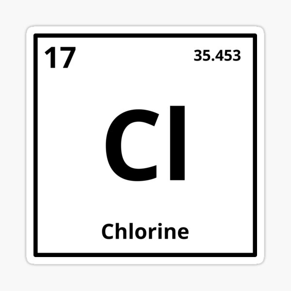 "Element Chlorine" Sticker for Sale by Syrolline | Redbubble