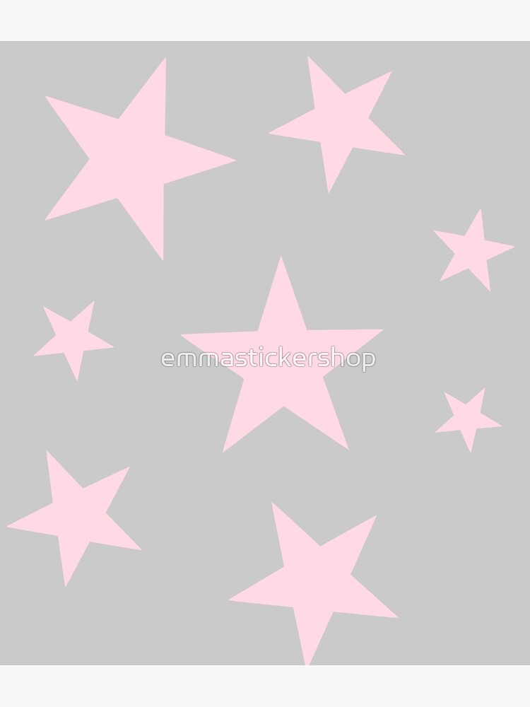 "pink star sticker pack" Poster for Sale by emmastickershop | Redbubble