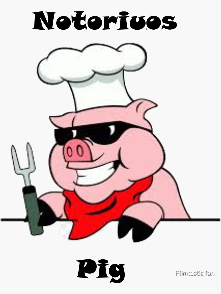 "Notorious pig" Sticker by KOPALNANU | Redbubble
