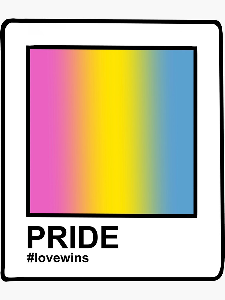 "pan flag pantone pride" Sticker for Sale by dawnaesthetic | Redbubble