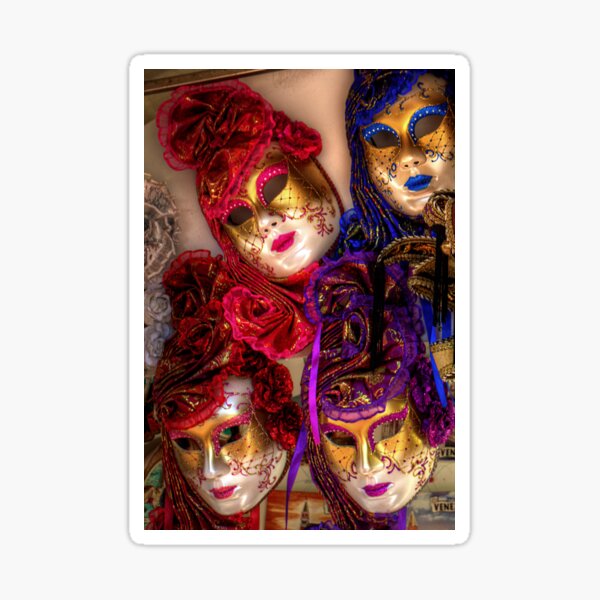 "Venetian Masquerade Masks" Sticker by tomg | Redbubble
