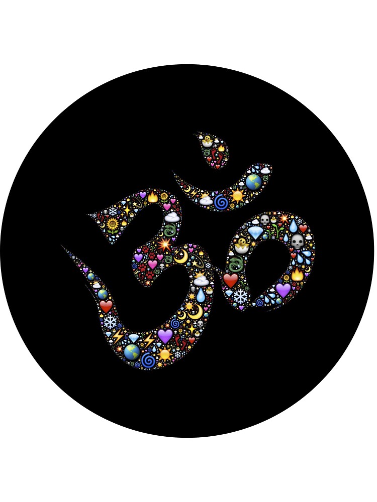 "Symbol of Om Made with emoji's" Sticker by Indian-Festive | Redbubble