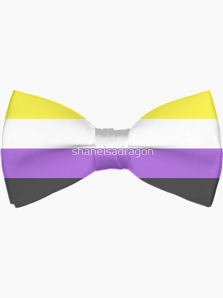 "Nonbinary Pride Bow-tie" Sticker for Sale by shaneisadragon | Redbubble