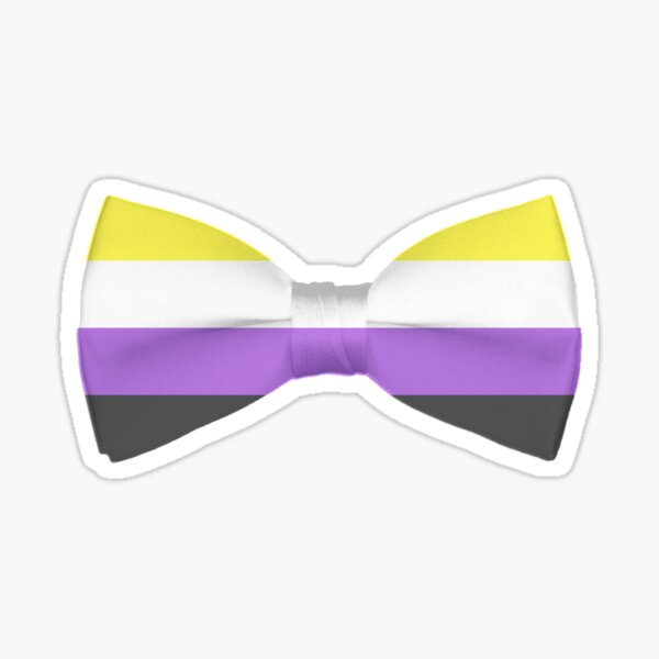 "Nonbinary Pride Bow-tie" Sticker for Sale by shaneisadragon | Redbubble