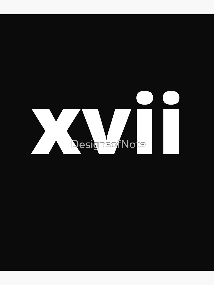 Lámina artística «XVII Diecisiete 17 Número romano en minúscula» de ...