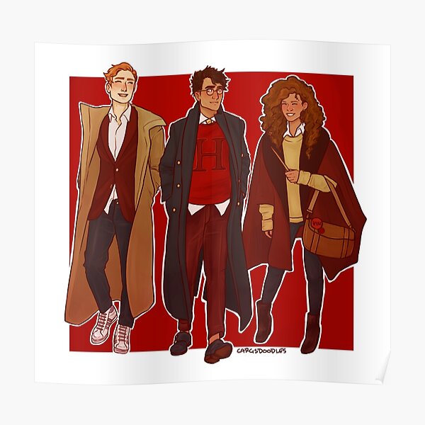 "golden trio" Poster by cargsdoodles | Redbubble