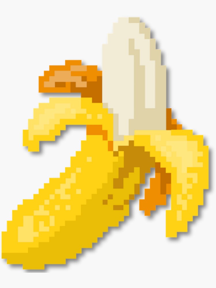 "Pixel banana" Sticker by chelseavine | Redbubble