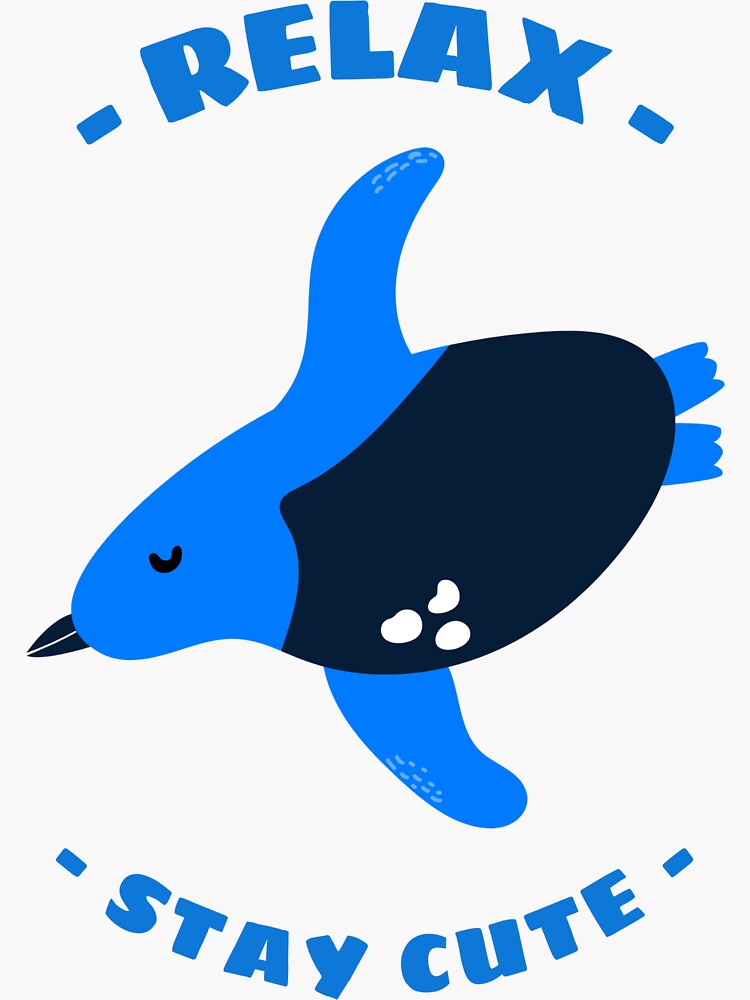 "Relax, stay cute." Sticker by DottyPerplex | Redbubble