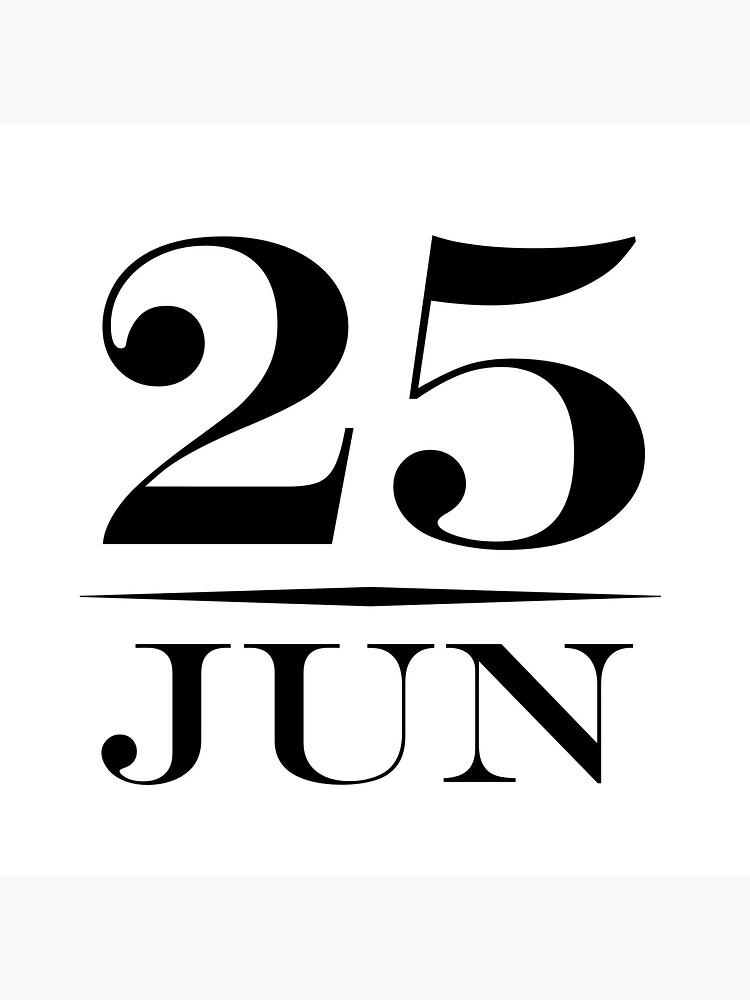 "25th June" Sticker by BoeJ | Redbubble