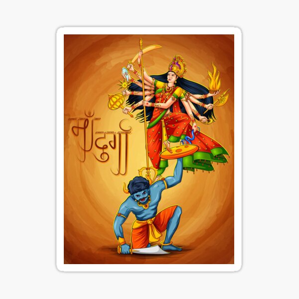 "MAA DURGA" Sticker for Sale by JOHNYSOUTLOOK | Redbubble