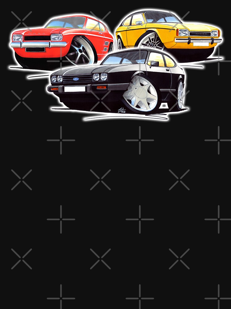 "Ford Capri Collection - Caricature Car Art" Classic T-Shirt for Sale ...