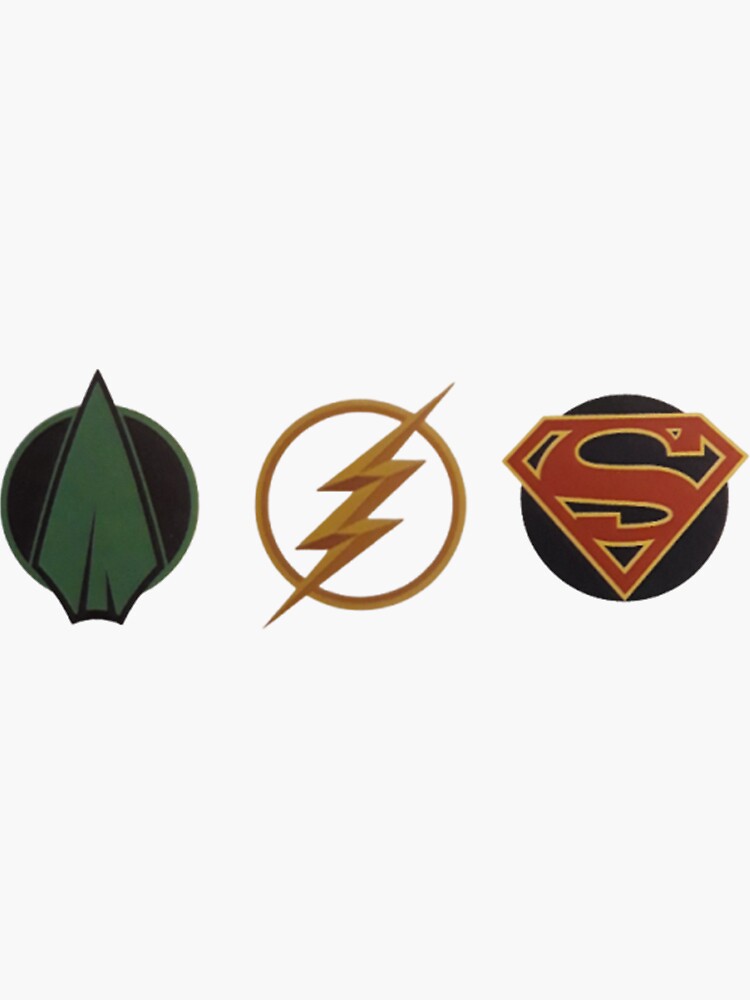 "CW TRINITY SYMBOLS Arrowverse Cw" Sticker for Sale by Paulineborreman ...