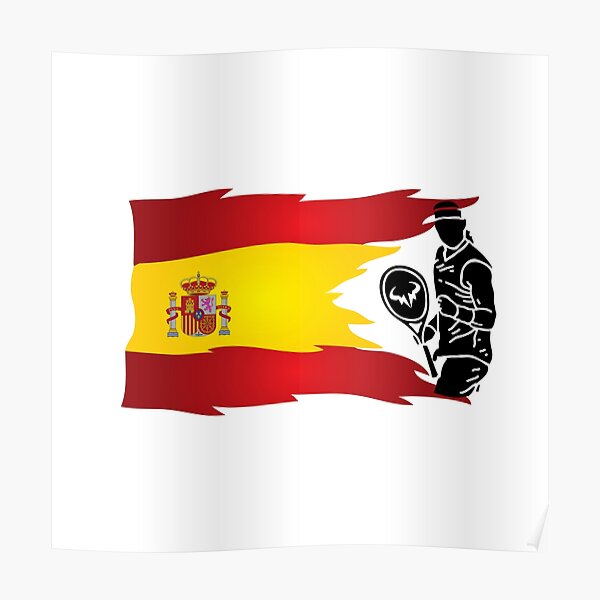 "Rafa Nadal with FLAG" Poster by FeaturedStore | Redbubble