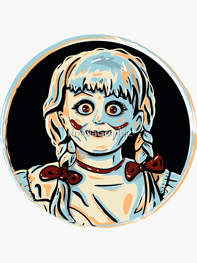 "Annabelle Halloween Doll" Sticker by NoeliaGraphic | Redbubble