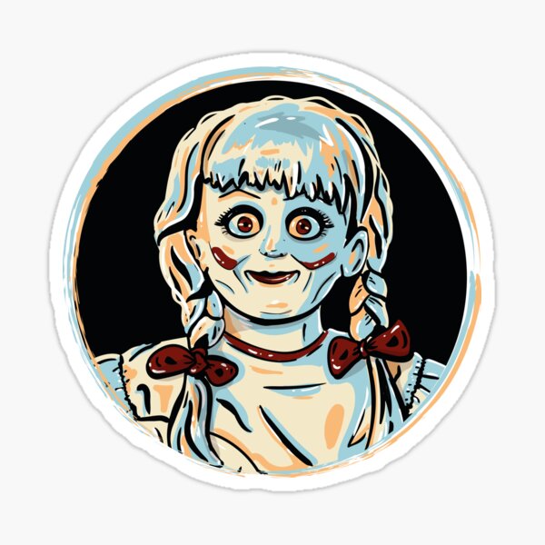 "Annabelle Halloween Doll" Sticker by NoeliaGraphic | Redbubble