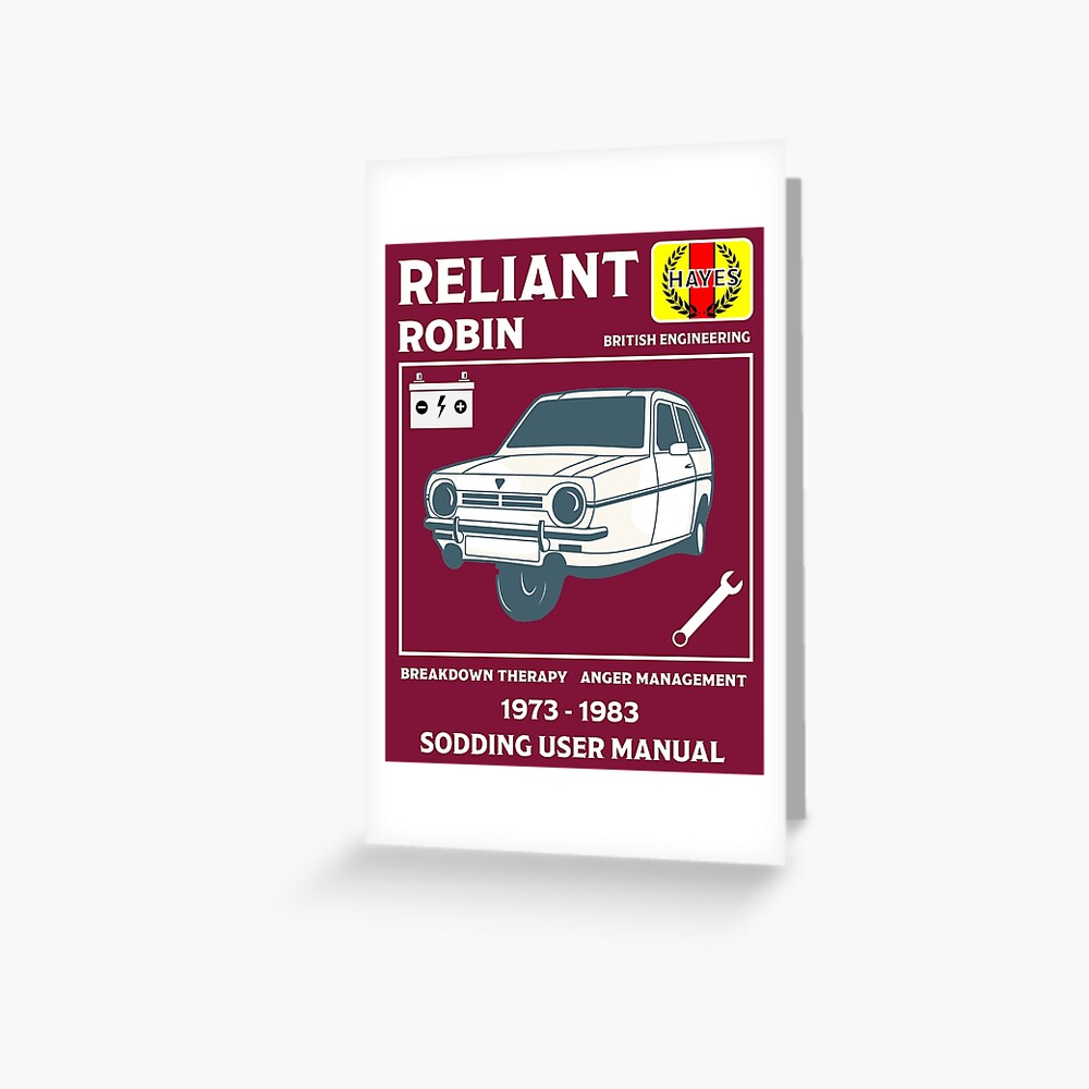 "Reliant Robin - Robin Reliant - Haynes Parody User Manual - Funny ...
