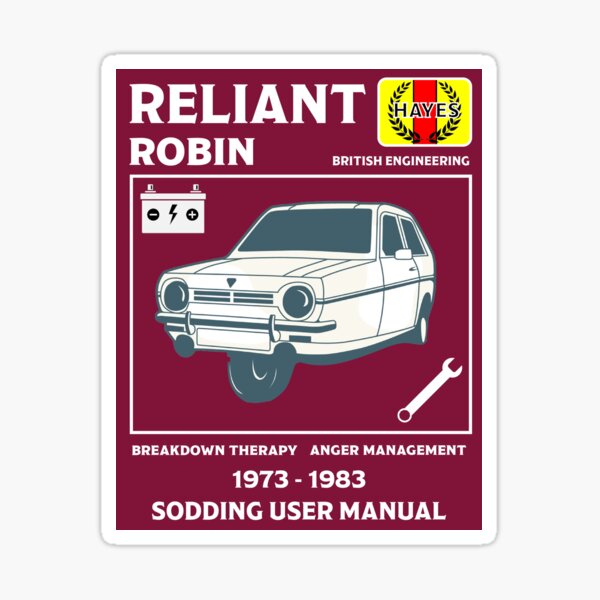 "Reliant Robin - Robin Reliant - Haynes Parody User Manual - Funny ...