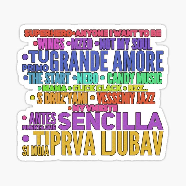 "Junior Eurovision Song Contest winners " Sticker by missmarylin ...