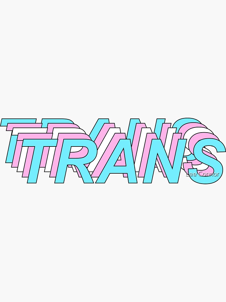 "trans typography" Sticker for Sale by rrobinhood | Redbubble