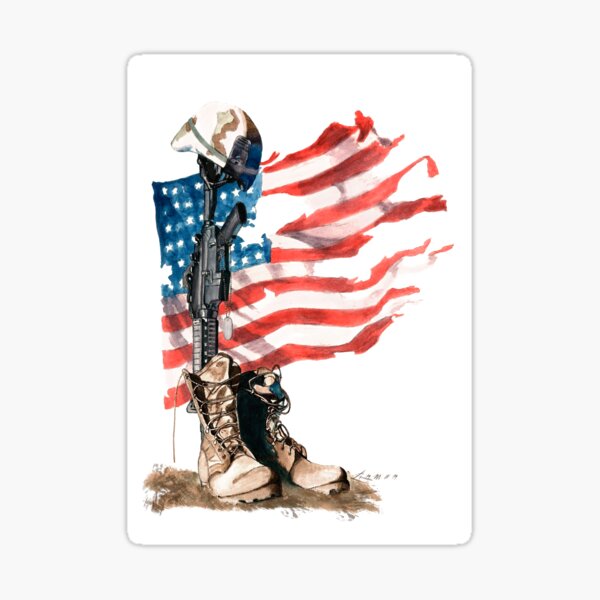 Fallen Soldier Stickers | Redbubble