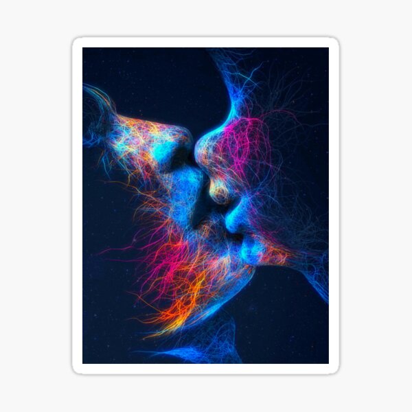 "Twin Flame" Sticker by unembodied | Redbubble