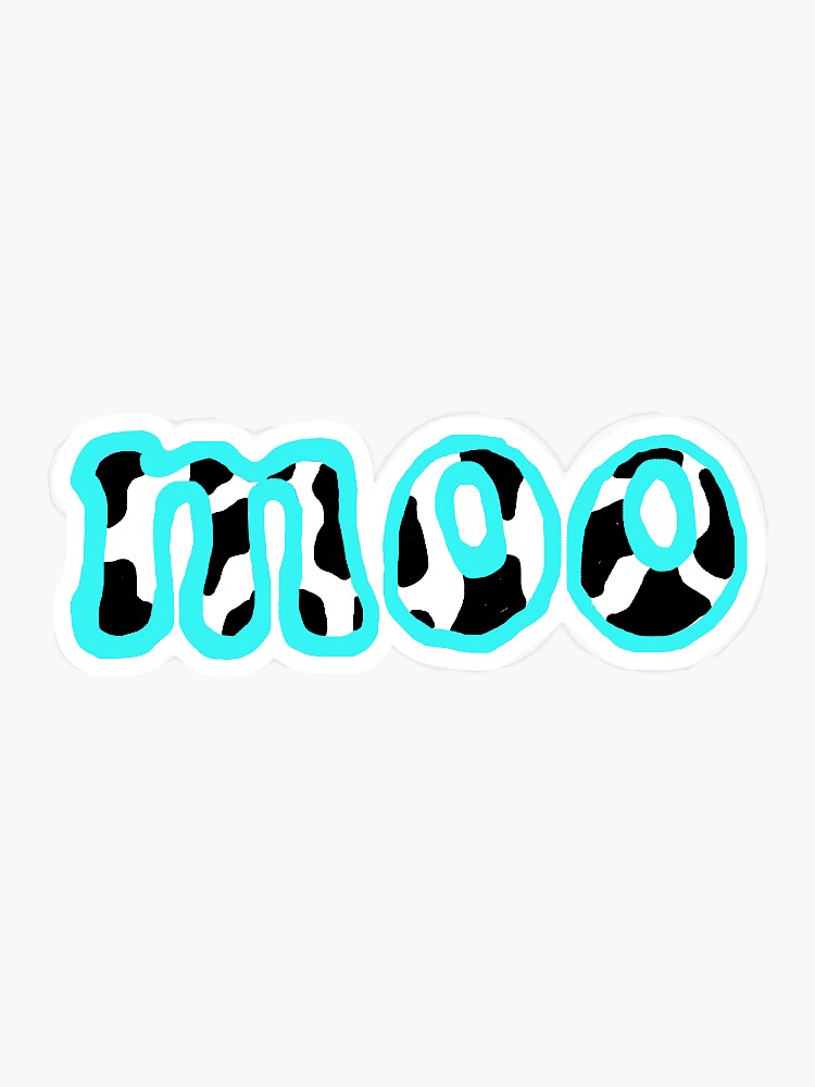 "blue moo quote" Sticker by jaydenadib | Redbubble