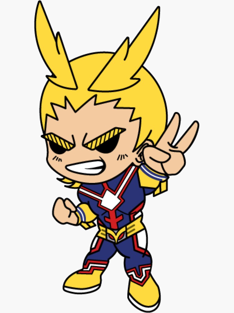 "All Might Chibi - MHA" Sticker for Sale by eidlike | Redbubble