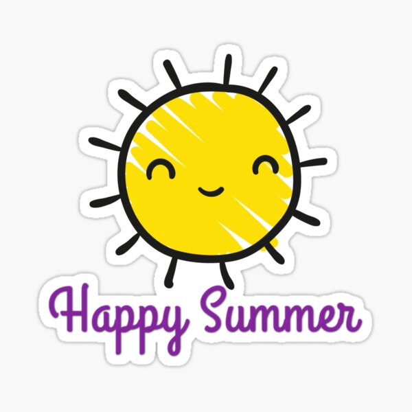 "Happy Summer " Sticker by Artfy | Redbubble