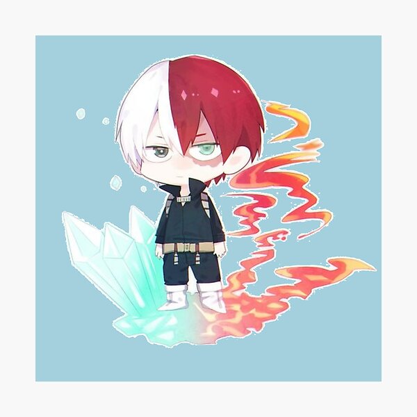 "Shoto Todoroki Chibi - BNHA" Photographic Print by eidlike | Redbubble