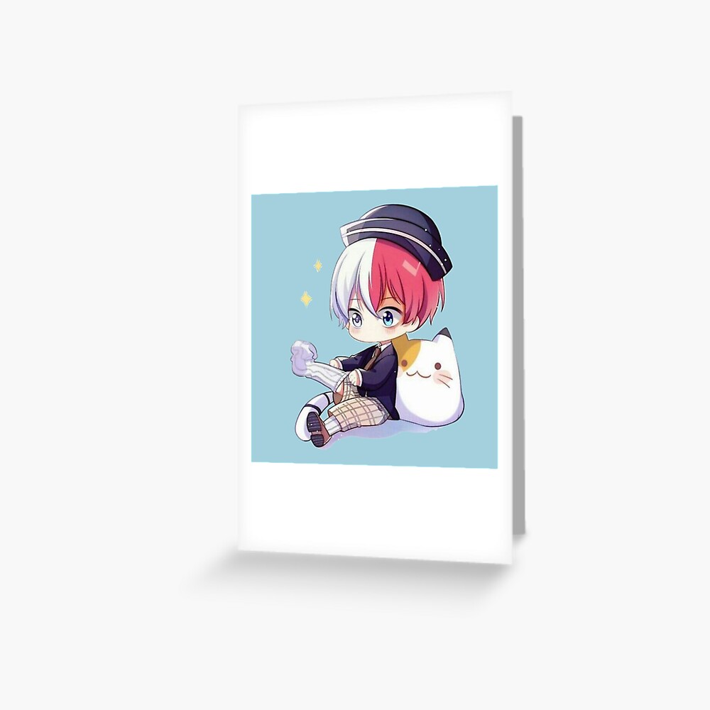 "Kawaii Shoto Todoroki Chibi - MHA" Greeting Card by eidlike | Redbubble