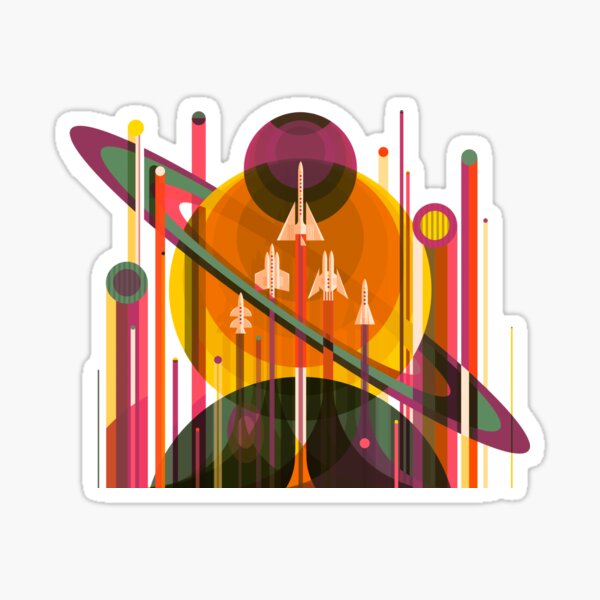 "JPL/NASA Retro Space Poster ~ The Grand Tour " Sticker for Sale by ...
