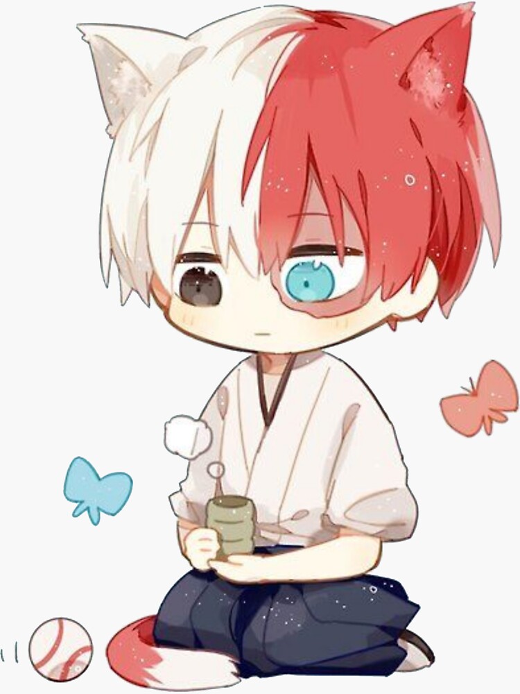 "Shoto Todoroki Chibi " Sticker for Sale by eidlike | Redbubble